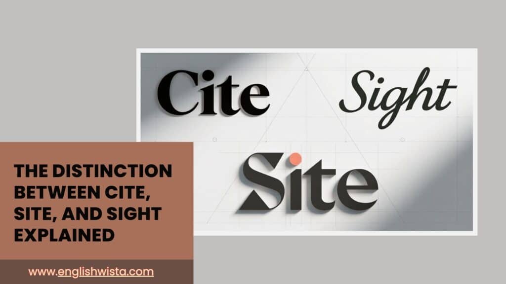 The Distinction Between Cite, Site, and Sight Explained - English Wista